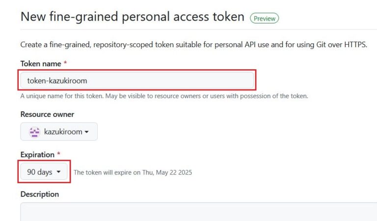 GitHubでPullが失敗した時にFine-grained Personal Access Tokensへ移行した話 – Kazuki Room ～ モノづくりブログ
